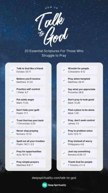 How to Talk to God: 20 Essential Scriptures for Those Who Struggle to Pray