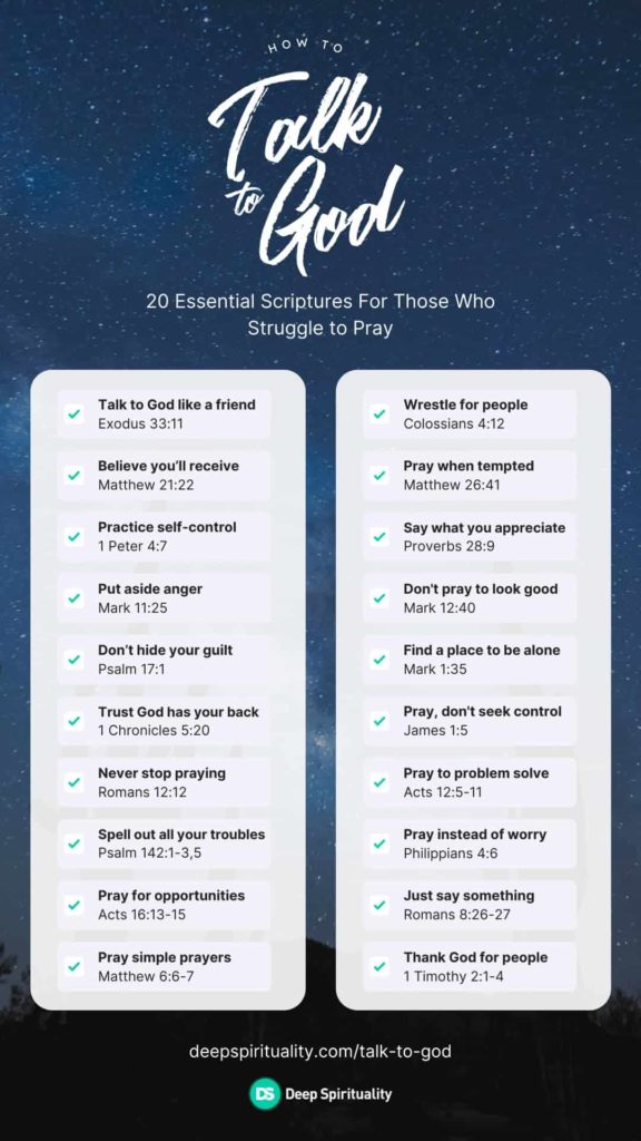 How to Talk to God: 20 Essential Scriptures for Those Who Struggle to Pray